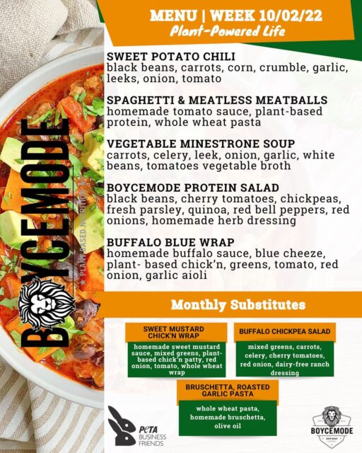 Healthy Weekly Meal Plan| Plant-Based Meals in NJ -BoyceMode