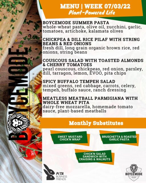 Weekly Meal Selection - Boyce Mode