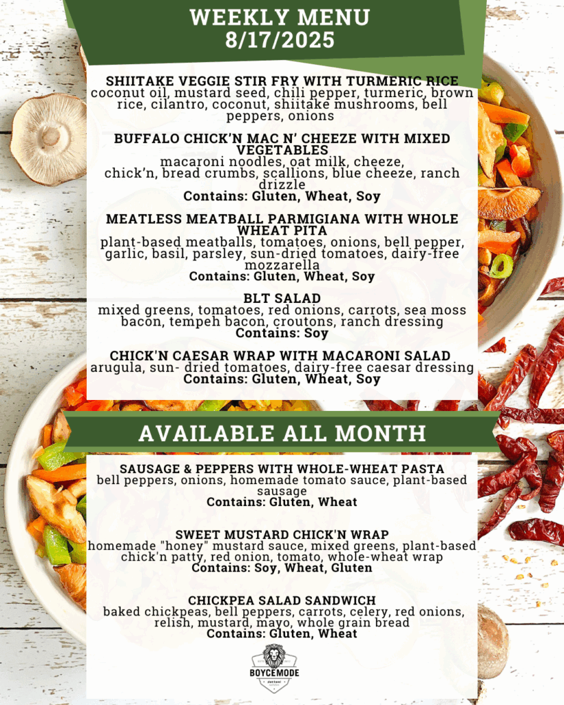 Healthy Weekly Meal Plan| Plant-Based Meals in NJ -BoyceMode